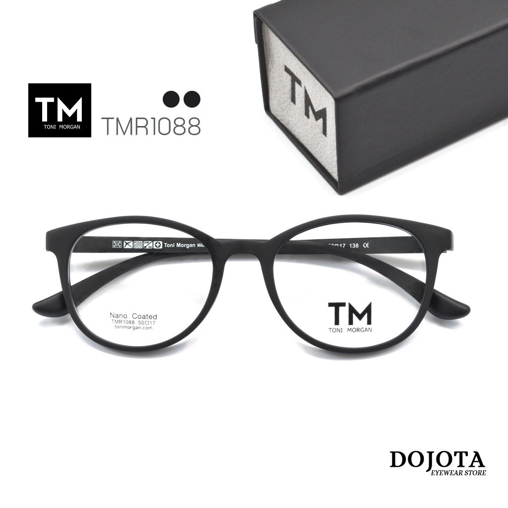 Toni Morgan Eyeglasses Frame TMR 1088 Matt Black Big Drop Shape ...