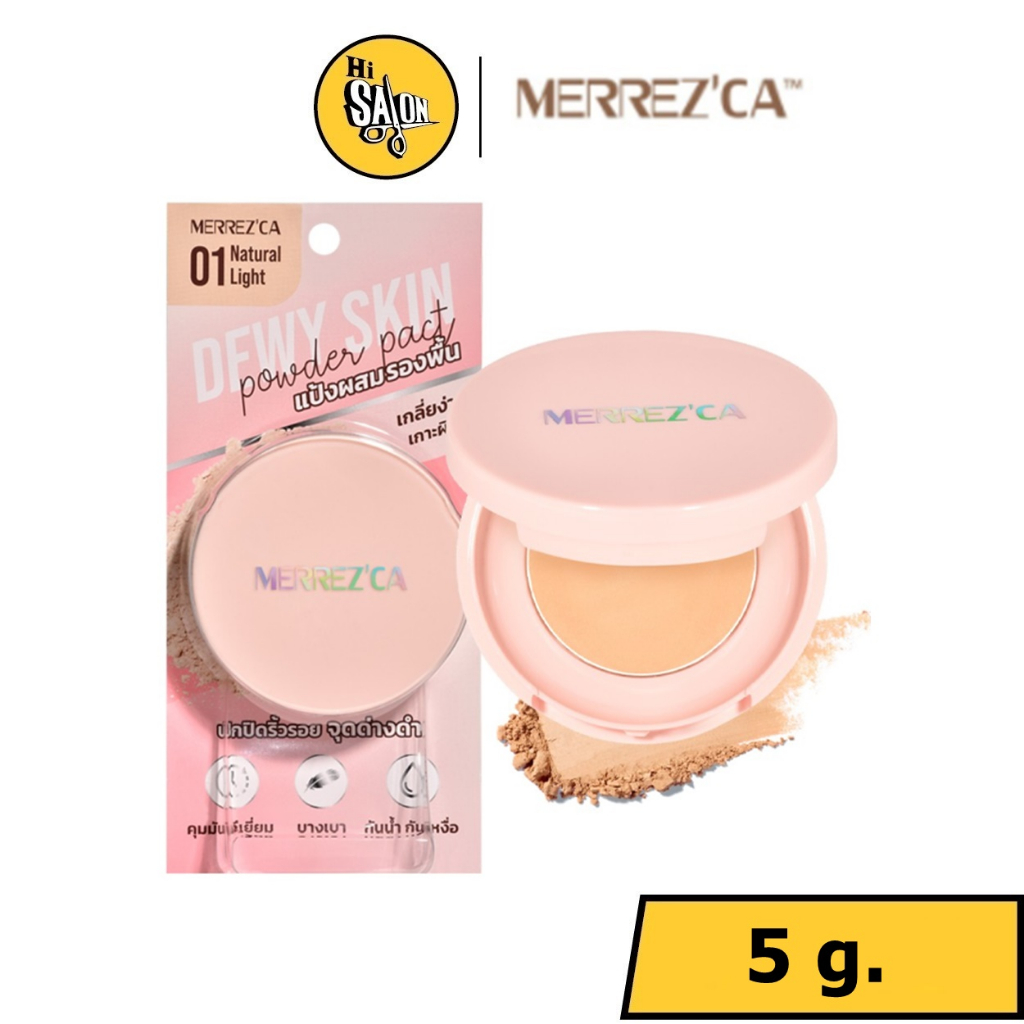 MERREZCA Dewy Skin Powder Pact Foundation 5 g. | Shopee Philippines