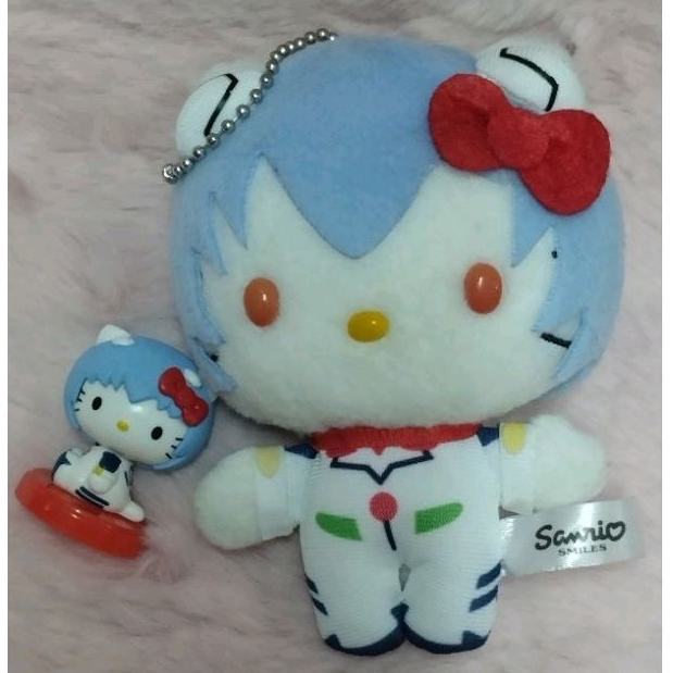 Hello Kitty Evangelion Ayanami REI Keychain Doll With Minifigures ...