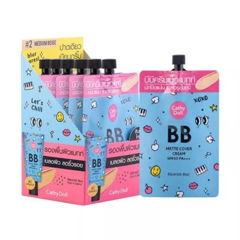 Bb Cathy Doll Blue Sachet (Lift Box) Matt Cover Bell Mish Blur Cream ...