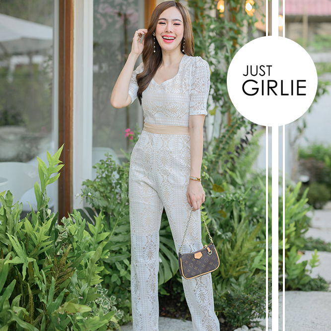 Jumpsuit Jessica Lace Long Pants Beautiful Shape. Dress To Wear ...