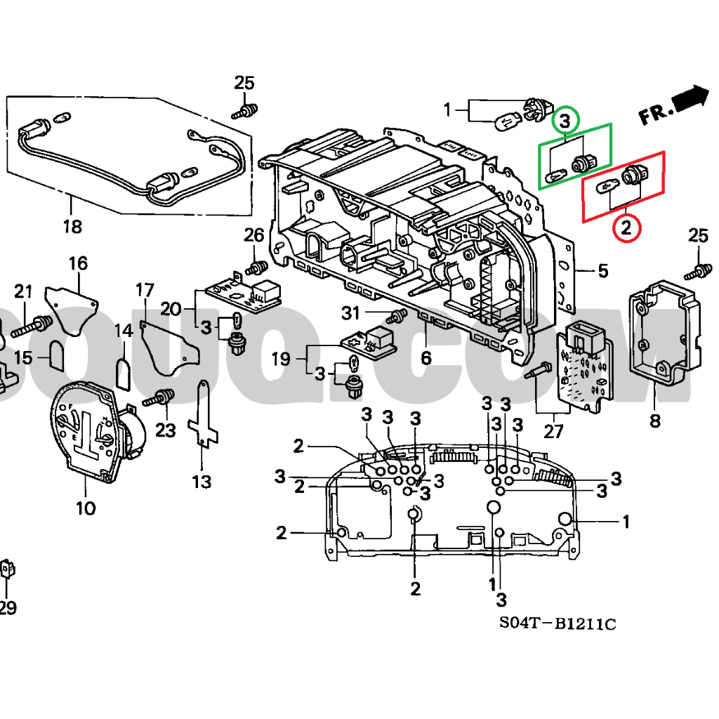 Headlight Bulb Speedometer Socket Light Honda Civic EK | Shopee Philippines