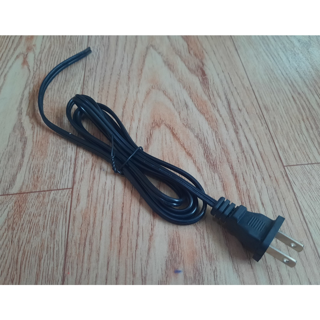 Power Cord With 6A 250V Plug Cable Flat No Ground SPT-1(VW-1) 18AWGx2C ...