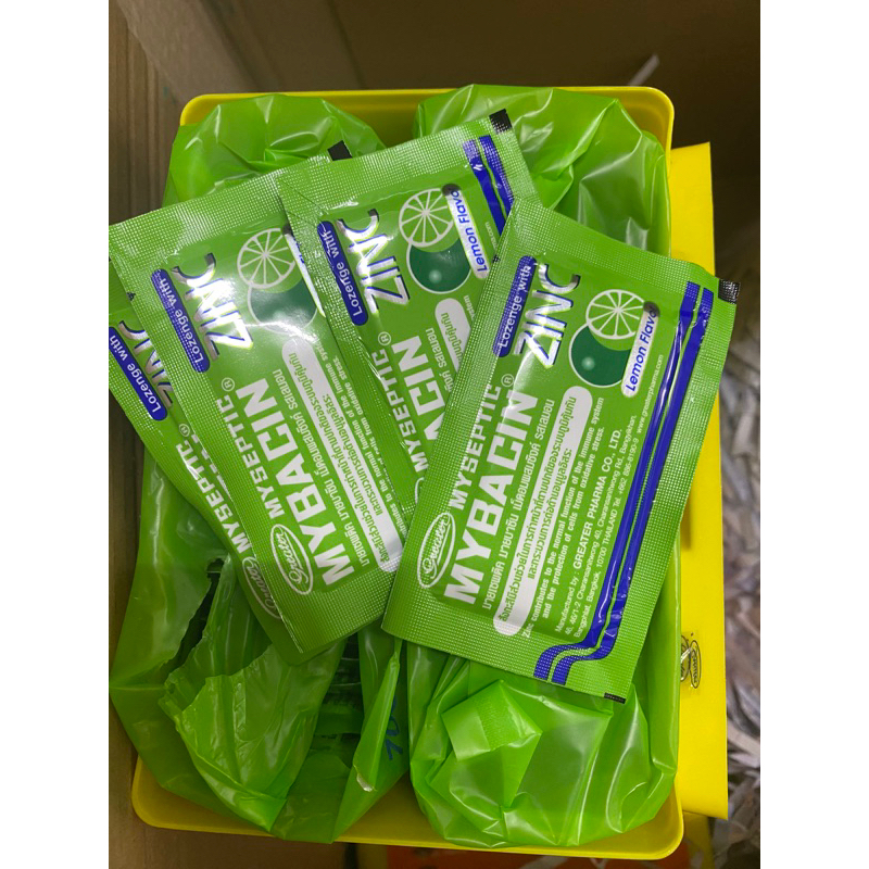 MyBacin ZINC Lemon Flavor 1sachet 10 Tablets Greater Farma | Shopee ...