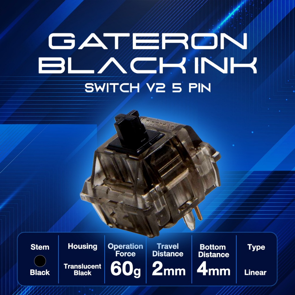 Gateron Ink Black V2 (10/35pcs) Switch Mechanical Keyboard Linear Lube ...