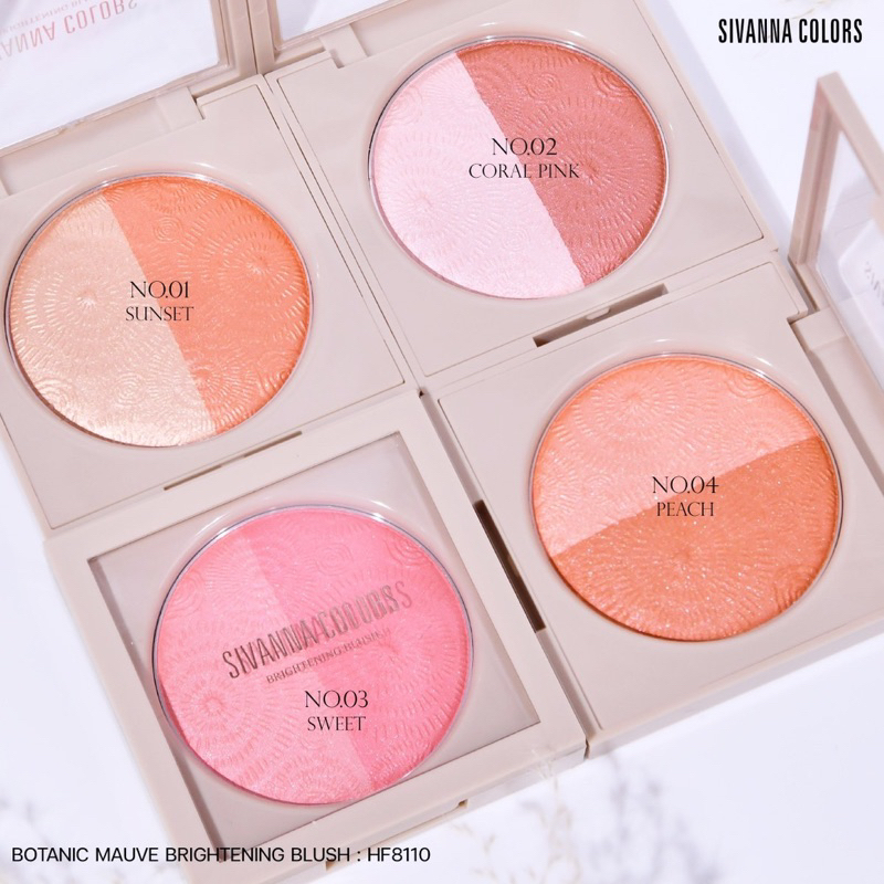 Sivanna Color Botanic Brightening Blush Shimmer HF8110 | Shopee Philippines