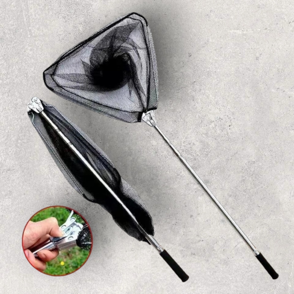 Fish Scoop Swing Leaf Triangle Foldable Stainless Steel Handle Colander ...