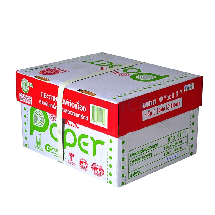 Continuous Paper TKS Receipt Printer/Tax Invoice Without Lines Size 9 × ...