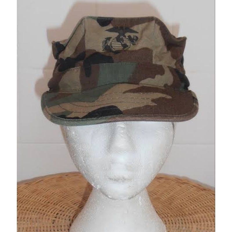 USMC WOODLAND 8 Square CAP (USMC UTILITY CAP) | Shopee Philippines