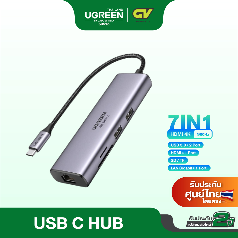 UGREEN USB C 7 in 1 Docking Station Type Dongle Adapter with 4K HDMI ...