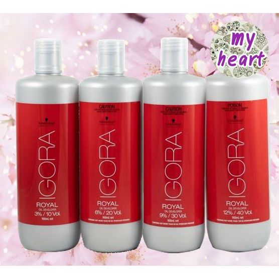 Schwarzkopf IGORA Royal Oil Developer 3%/6%/9%/Size 900 ml Hydrogen For ...