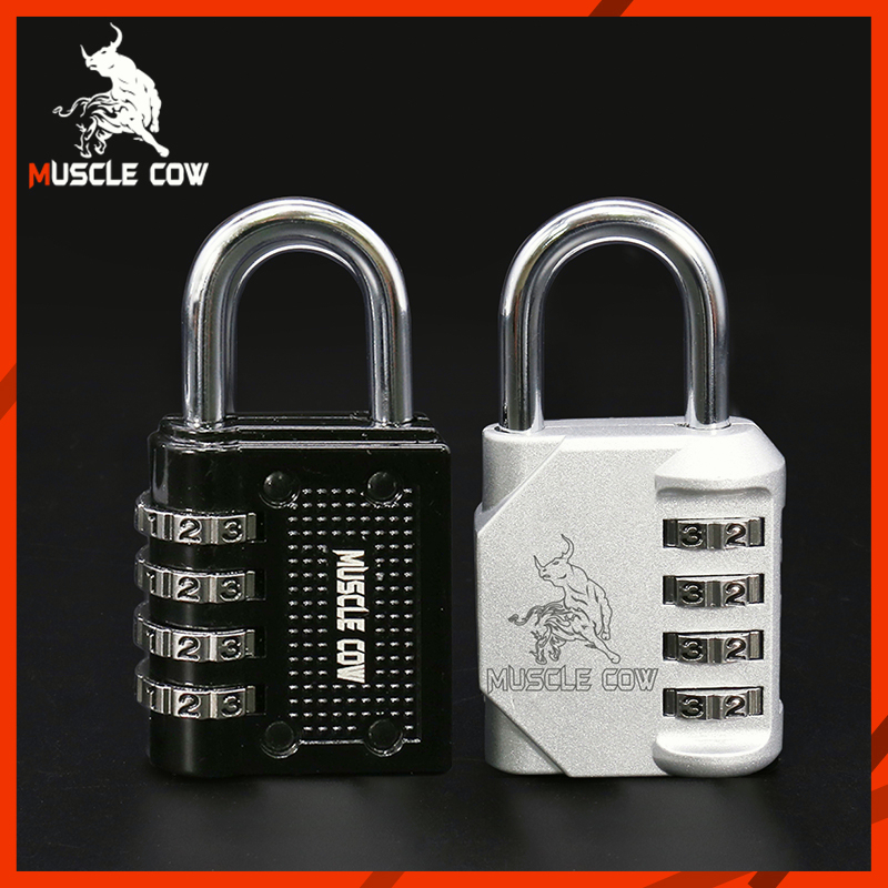 Muscle Cow Code Padlock Key Set Password 4 Numbers Portable Strong ...