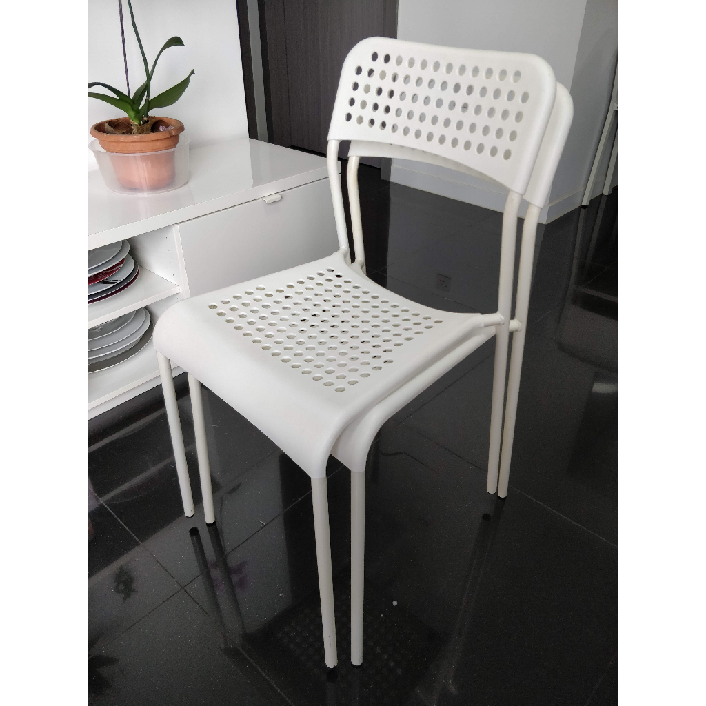 IKEA ADDE Steel Chair | Shopee Philippines
