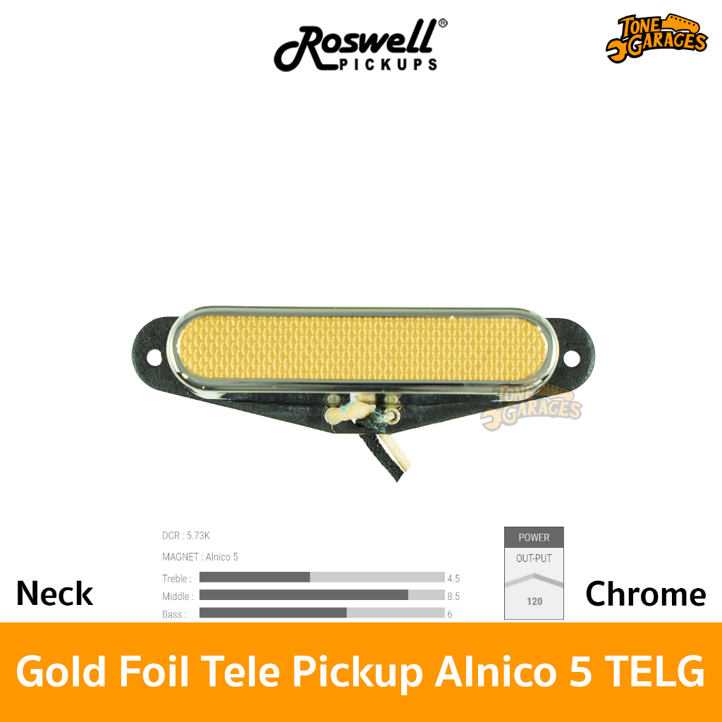 Roswell Gold Foil Telecaster Pickup Alnico 5 TELG Electric Guitar Tele ...