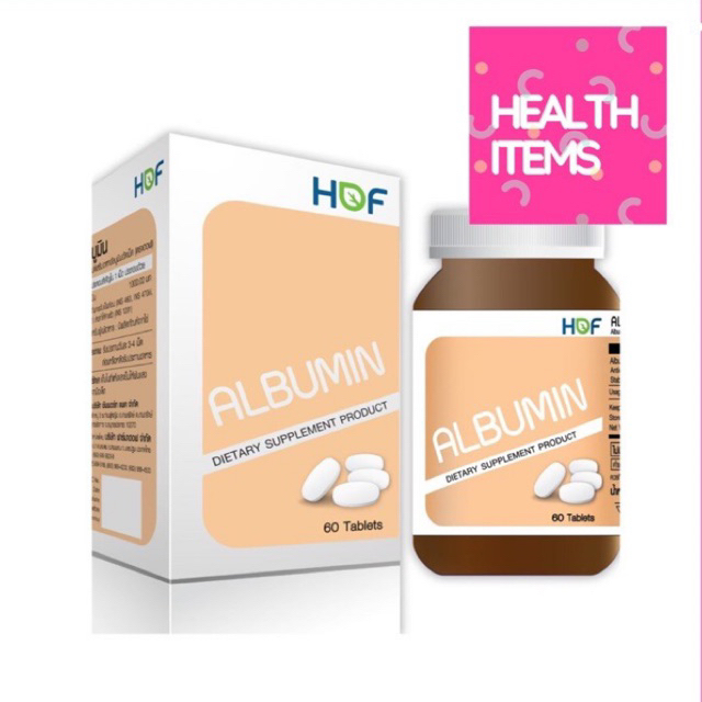 HOF Albumin 1000 mg 60 Tablets Egg White Powder Protein | Shopee ...