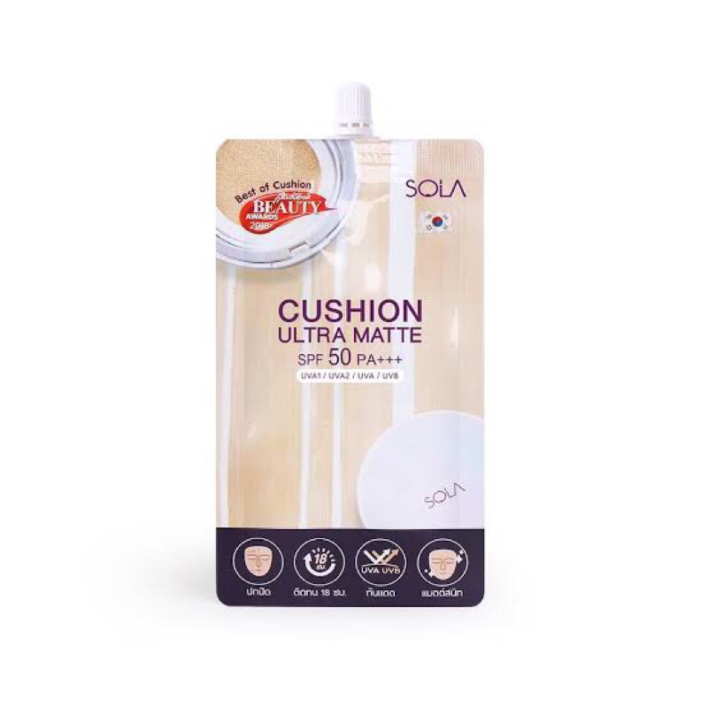 Sola Cushion Ultra Matte SPF50PA +++ Box Contains 6 Sachets. | Shopee ...
