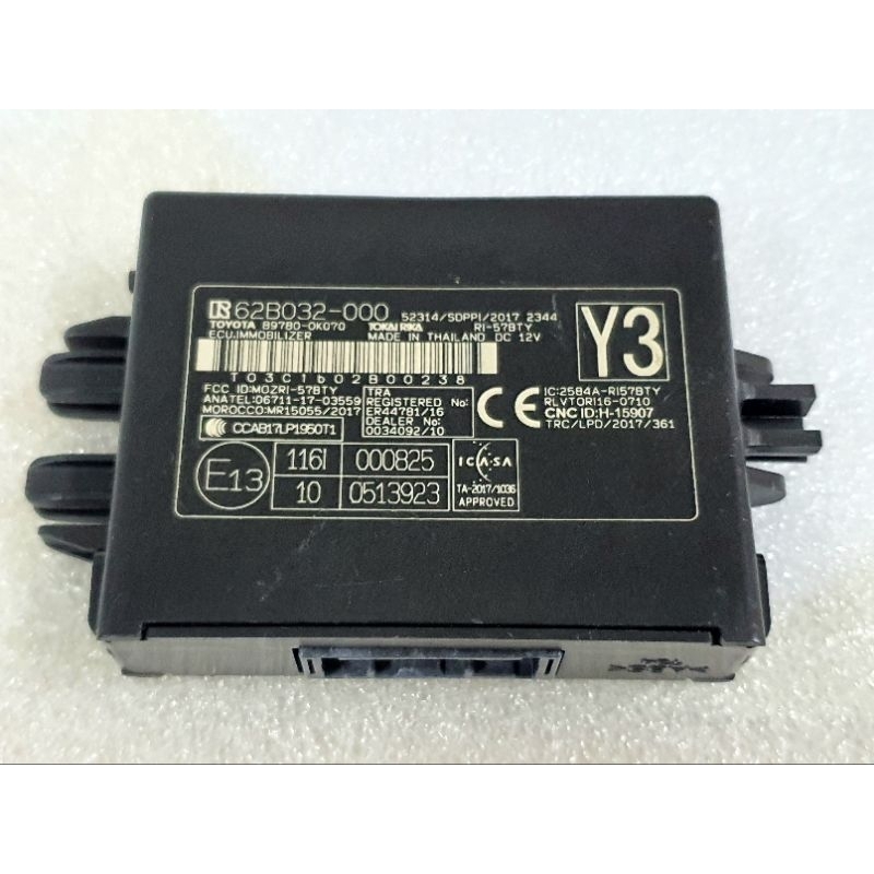 Immobilizer Box/ECU 89780-0K070 (Y3) Toyota Revo Fortuner 15 And Above ...