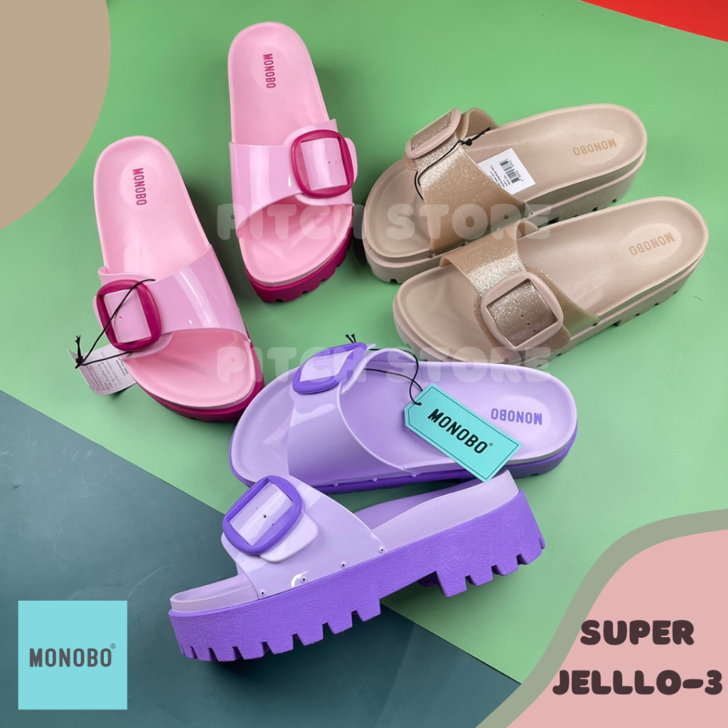 Monobo Super jello-3 Thick Heel Slip-On Sandals | Shopee Philippines