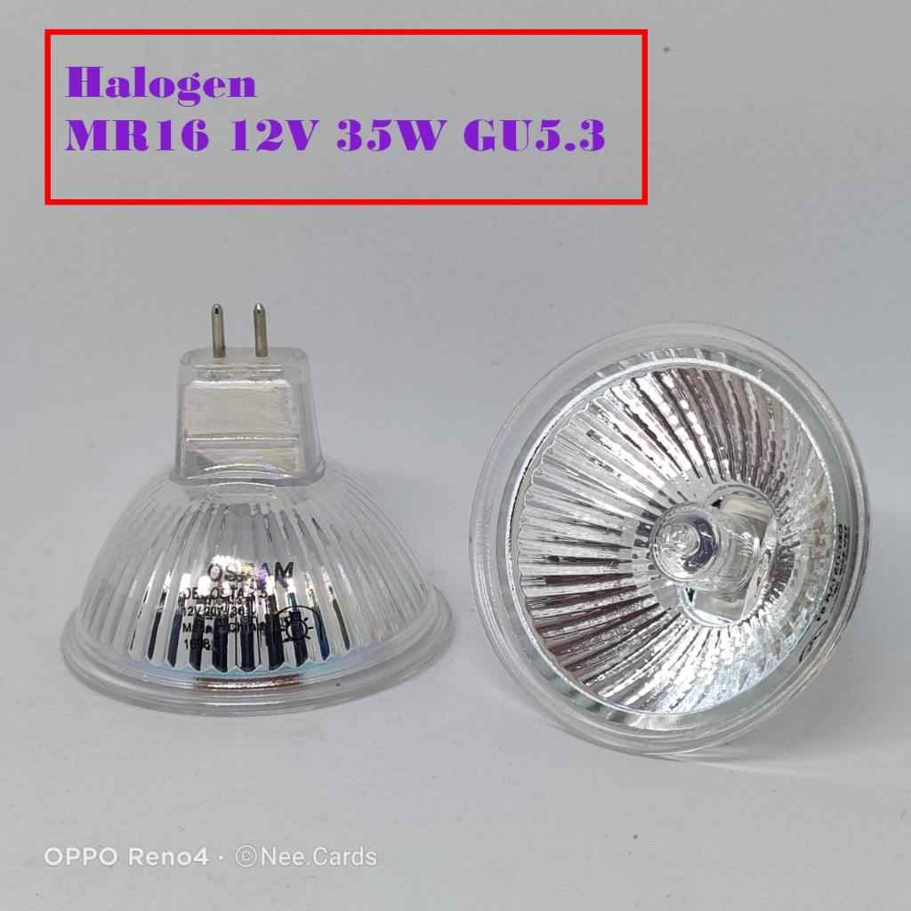 Halogen MR16 12V 35W GU5.3 มีทั้งหน้าเปิด และหน้าปิด หรี่แสงได้ หลาก ...