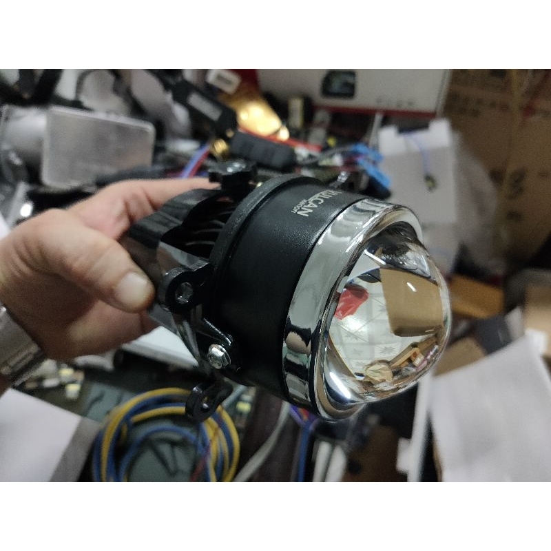 FOG Lamp PROJECTOR 3 Inch Bi-led LIGHT BLUE LENS New Version DOUBLE ...