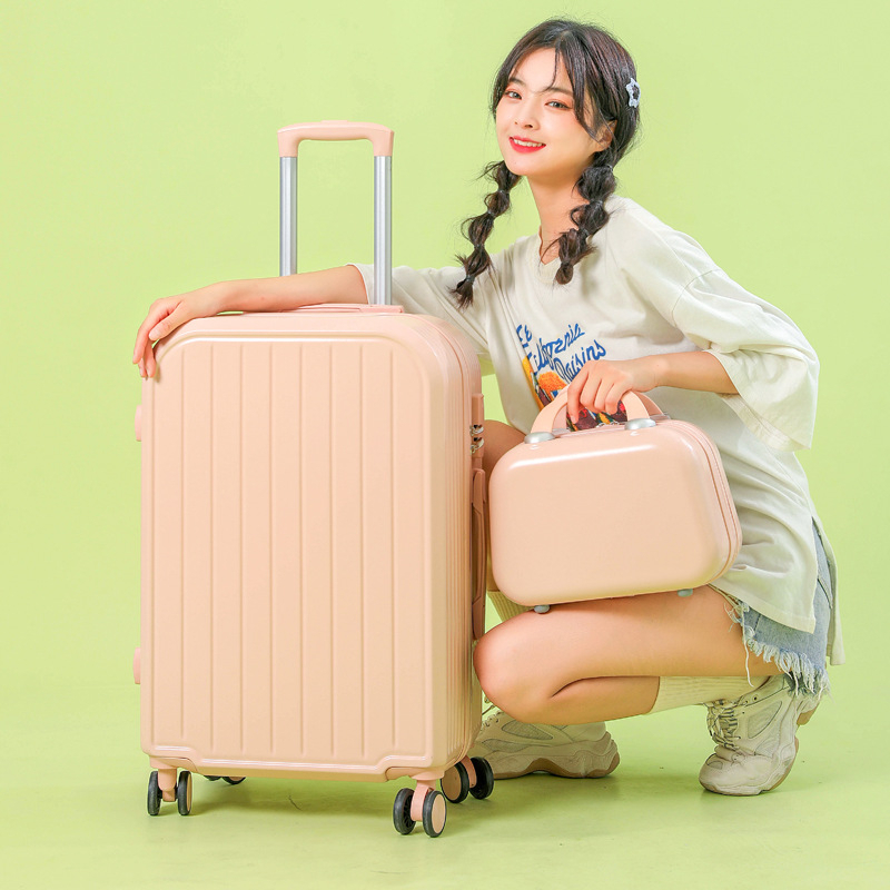 Suitcase Size 14 20 24 Inch Trolley Luggage Model TOKYO SERIES Plastel Color Zipper Frame ABS ...