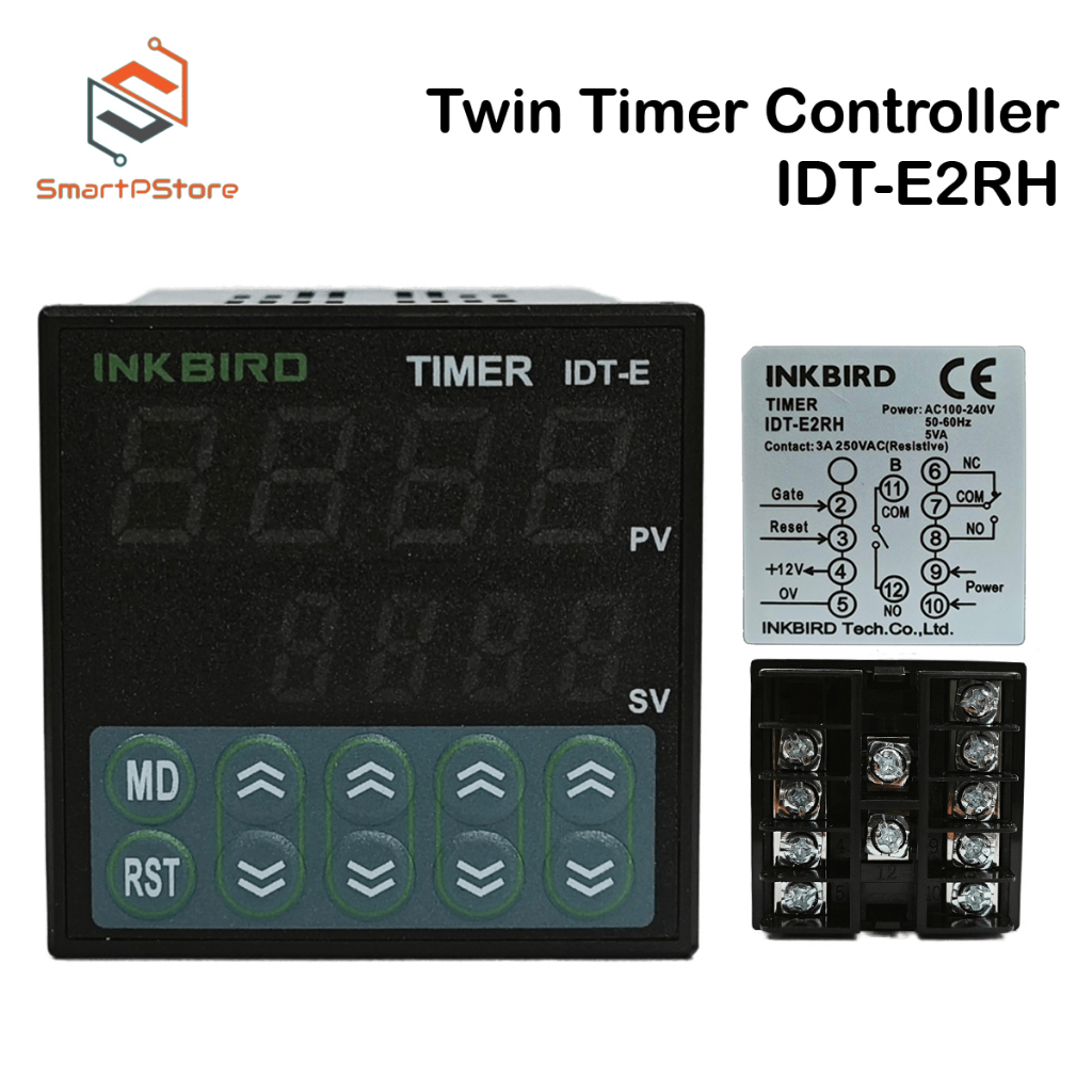 Inkbird Digital Twin Timer Switch Relay Time Controller AC 100-240V ...