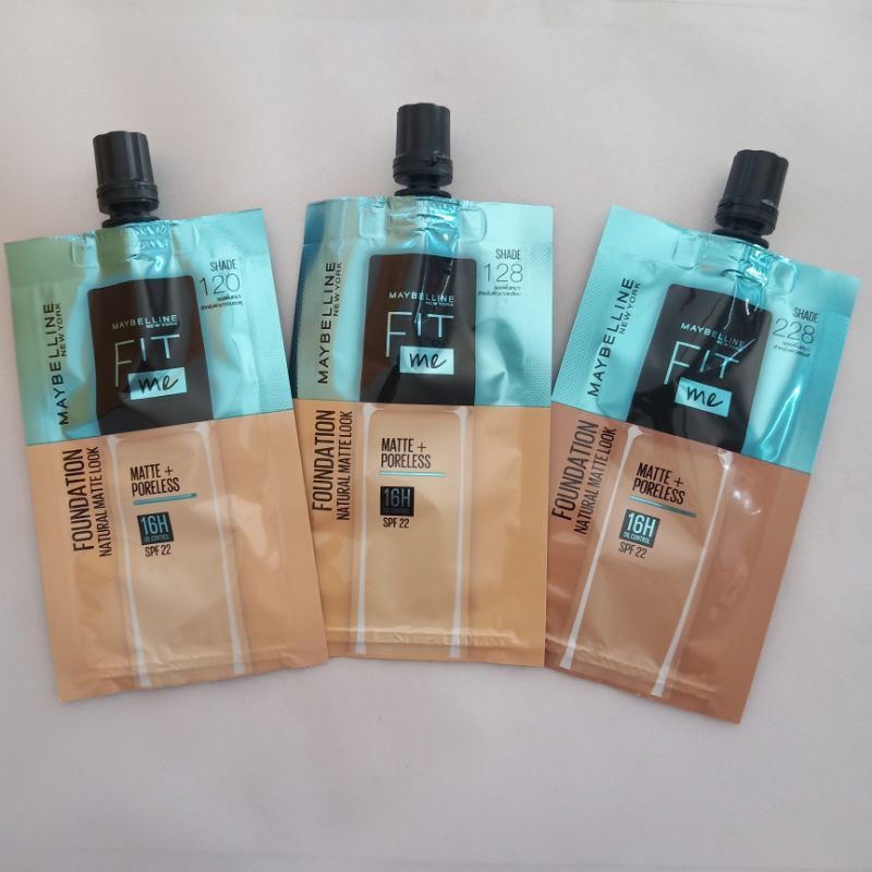 Maybelline Foundation fit me Cream Sachet Rotating Cap 5 ml. SPF 22 5 ...