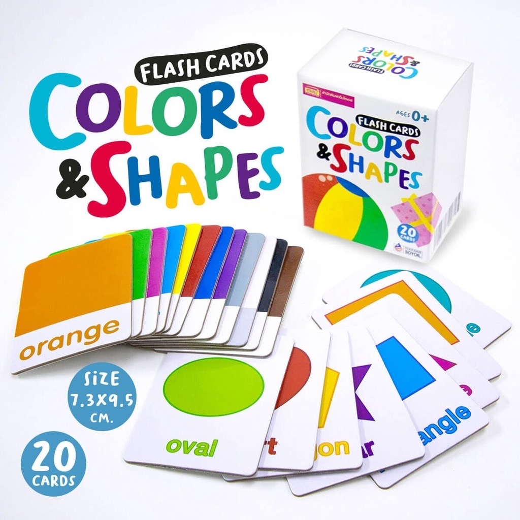 Flash Cards Colors & Shapes: Learn Colours Shapes Compact Size Kids ...