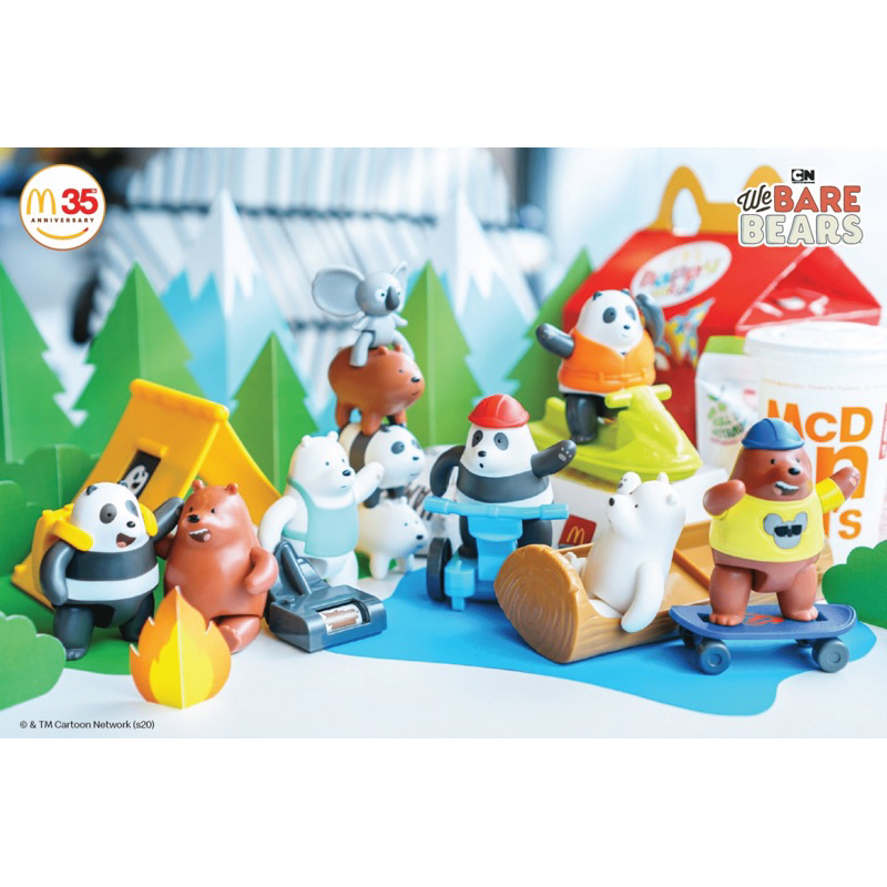 CN We BARE BEARS Mcdonald's 2020 Toy Complete set (If You Want Both Can ...