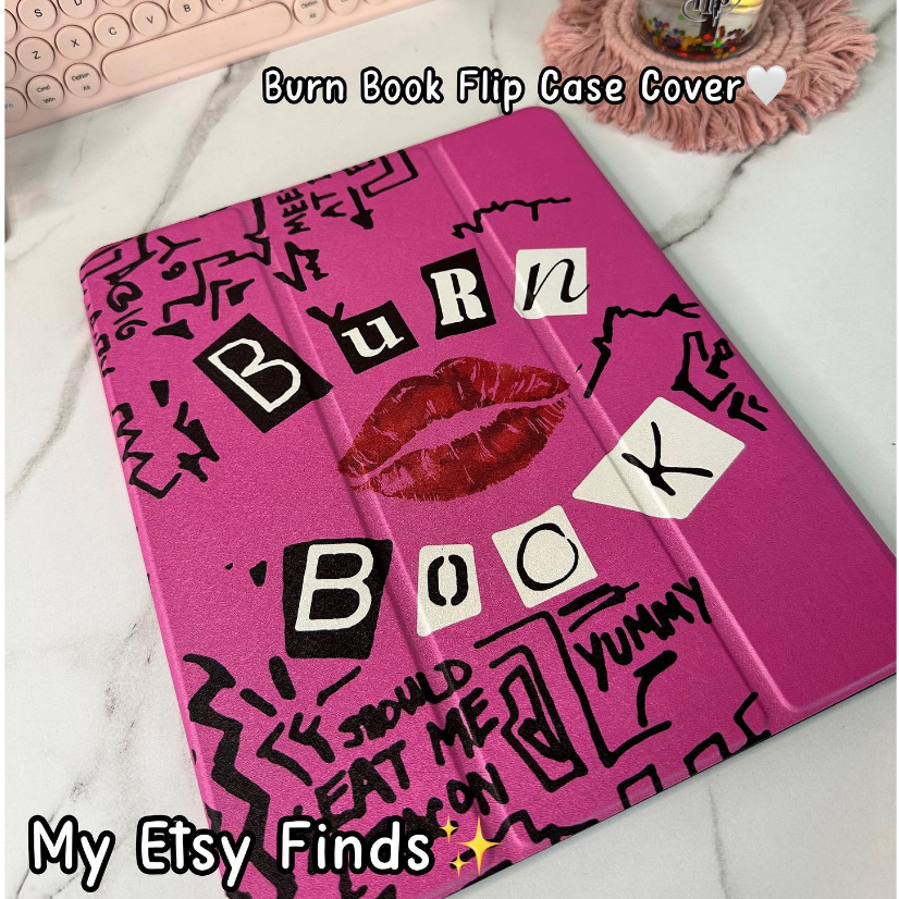 iPad Pro11 2024 Air6 Gen9 Y2K Mean Girls Case Burn Book mini7 Pink Air4 ...