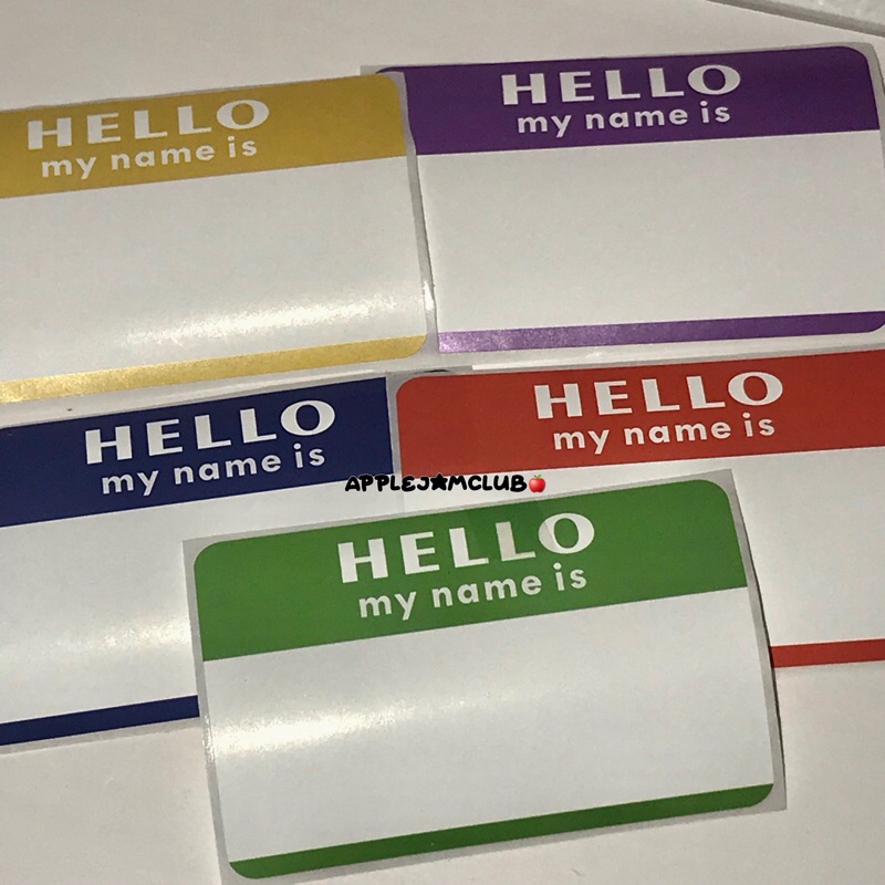 Mix Colour ️HELLO my name is Sticker (20sheets) | Shopee Philippines