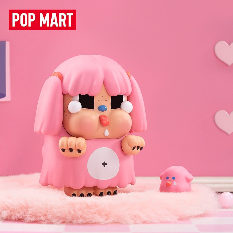 POP MART Pink Dog Figure Toys CRYBABY Monster Tears Series Blind Box ...