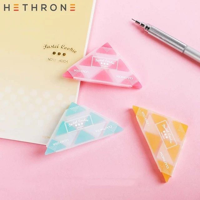 KUDOSTH Triangle Pencil Erasers Chic Design Cute Pastel Colors | Shopee ...