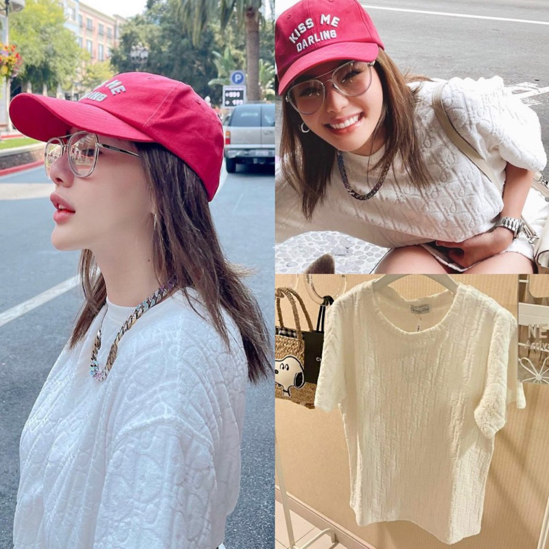 Woven T-Shirt With Soft Fabric Pattern Label Leeya Store. | Shopee ...