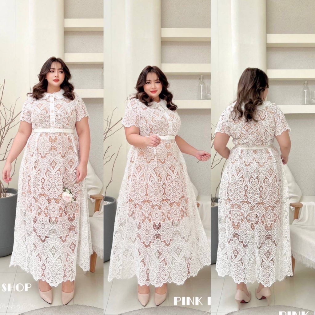 PIG05 Full Lace Long Dress For Merit Ordination Wedding Polite To Wear ...