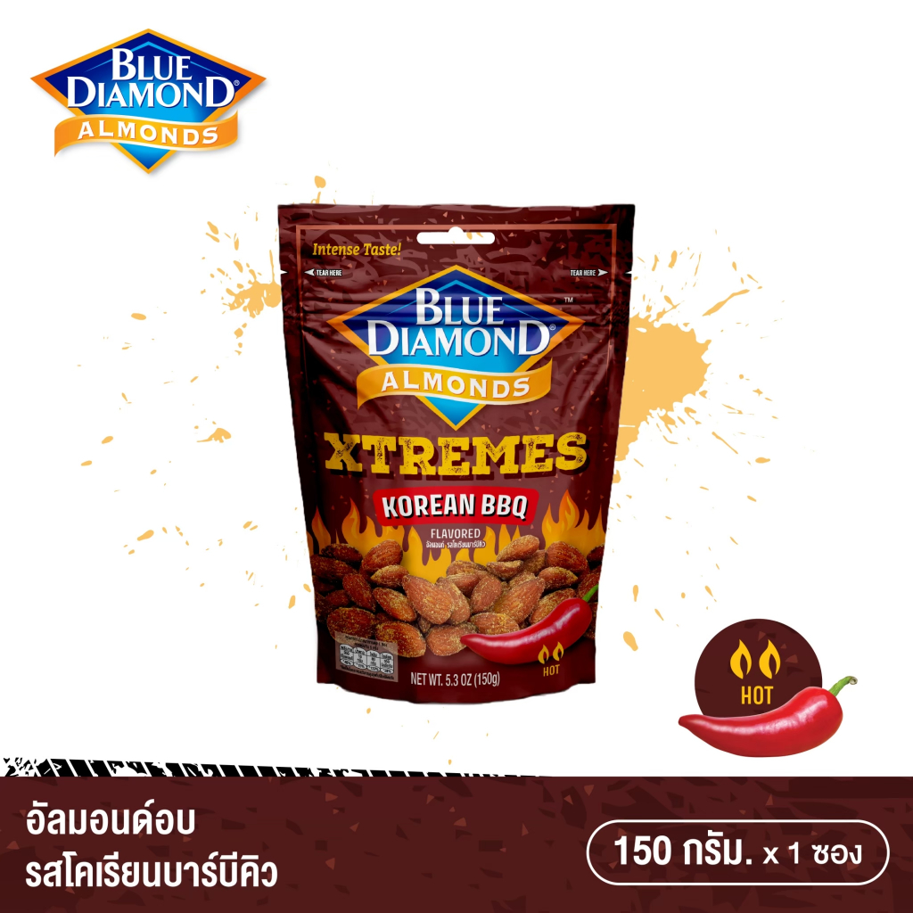 Blue Diamond Almond Korean BBQ 150 G. Almonds Flavored 150g. | Shopee ...