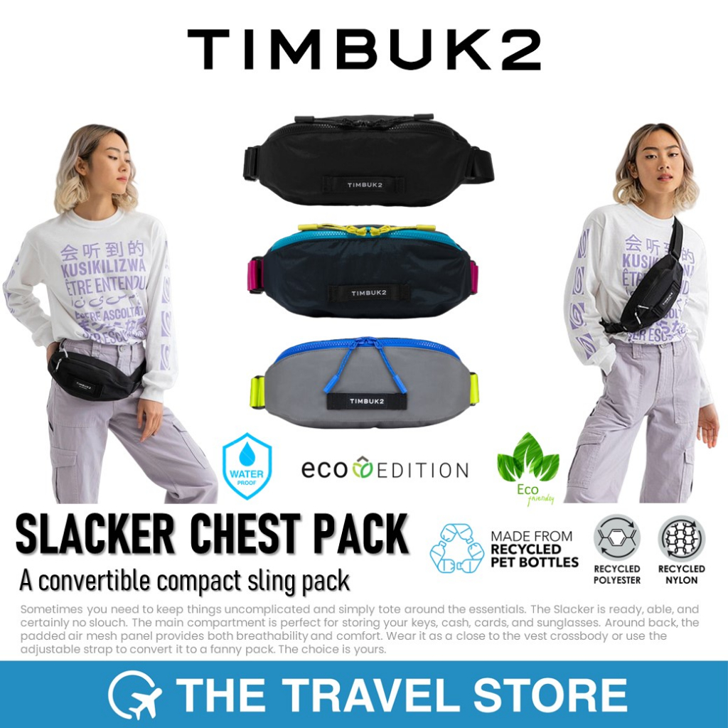 TIMBUK2 Slacker Chest Pack-Eco edition (3951-3-1XXX) Waist Bag (Lifetime warranty) | Shopee ...