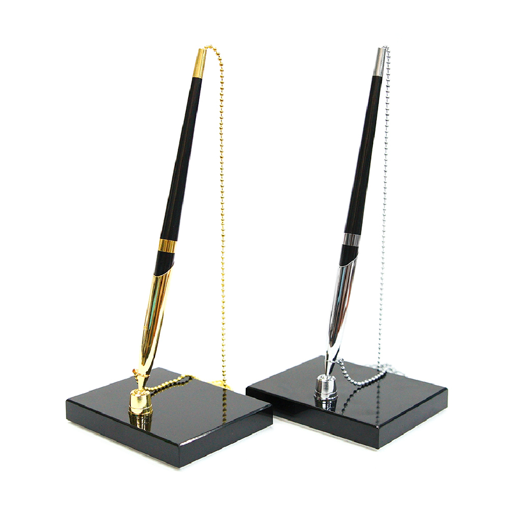 Table Pen With Chain With Base With Stand Signing Desk WAKU Gold (1 Pcs ...