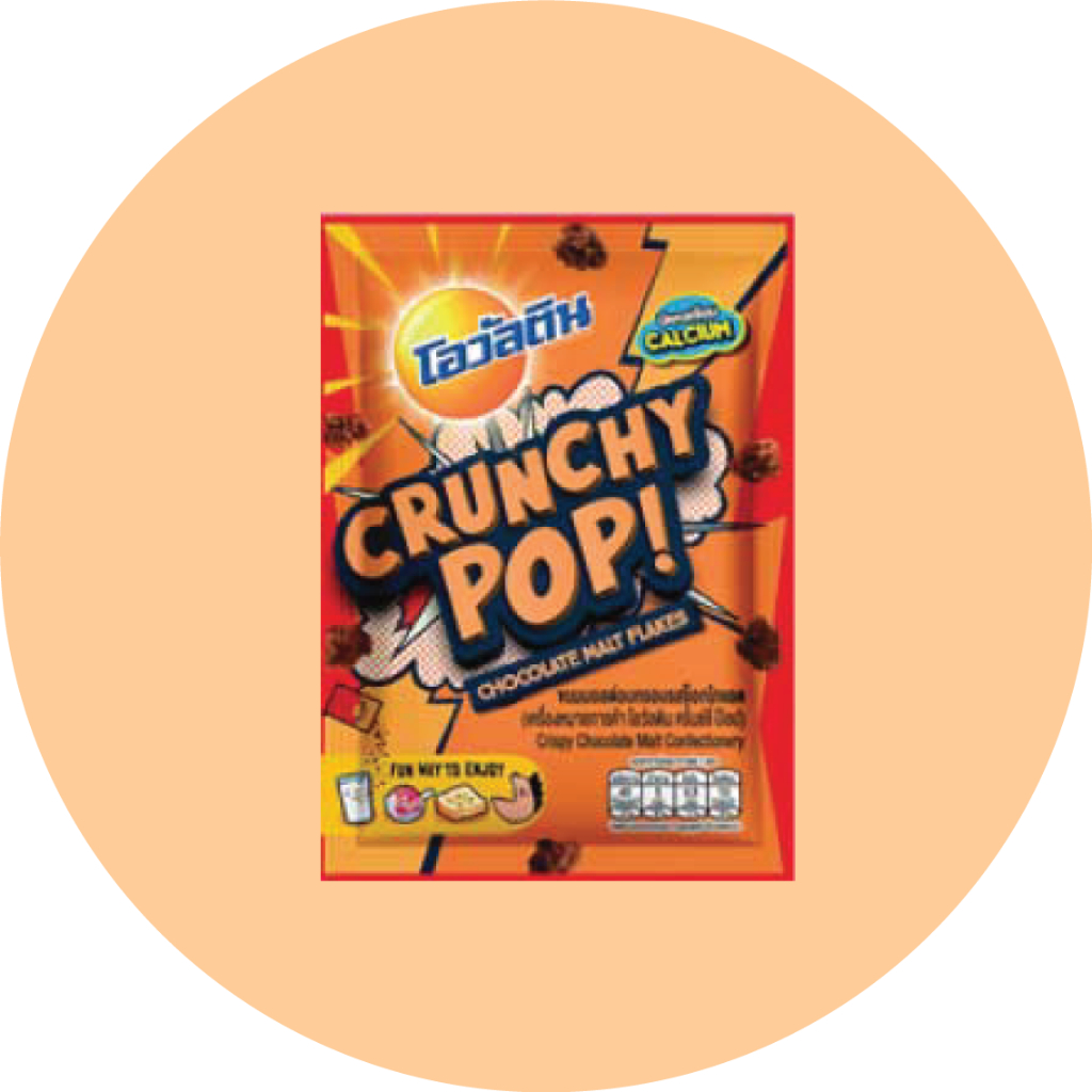 (24 Packs) Ovaltine Crunchy Pop Chocolate Baked Malt Snacks 120 G ...