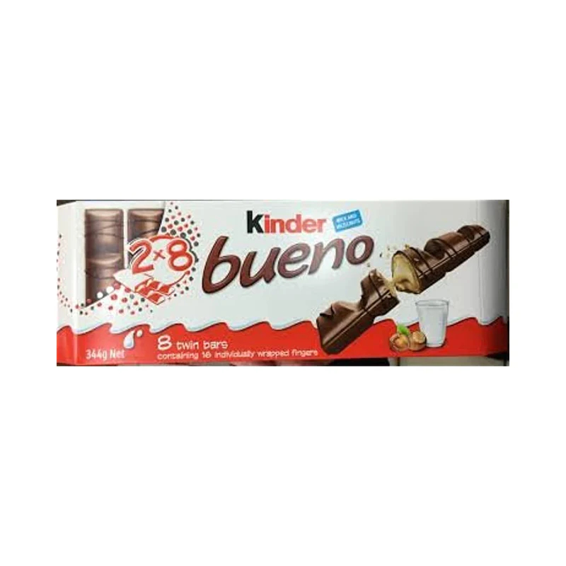 Kinder Bueno 8 Twin Bars 1 Box Has 8 (16pcs) With 2 Flavour. | Shopee ...