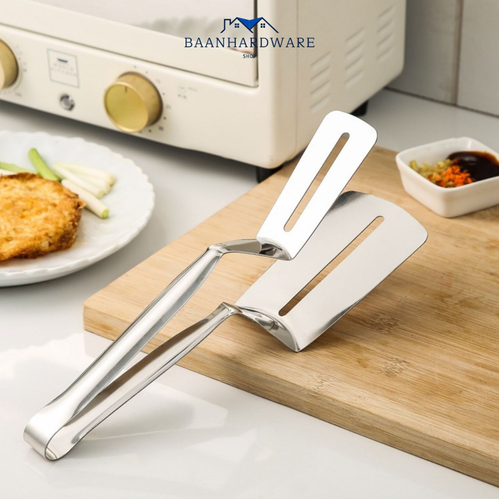 BAANHARDWARE 304 Stainless Steel Tongs Fish Frying Kitchenware KN-U012 ...