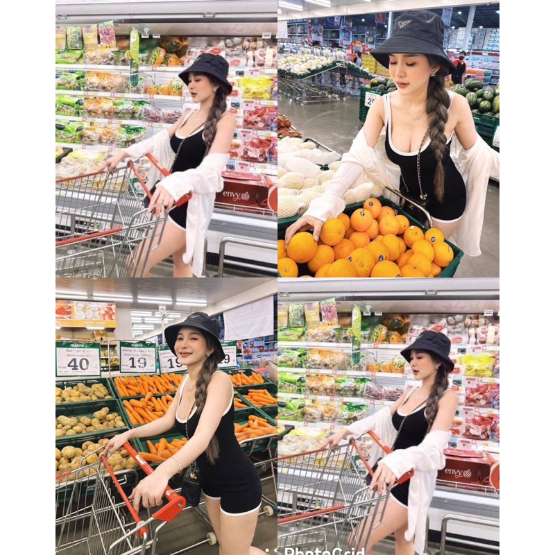 mnv_shop (200) Set2 Pieces Jumpsuit Shorts There Is A Oversized Shirt. | Shopee Philippines