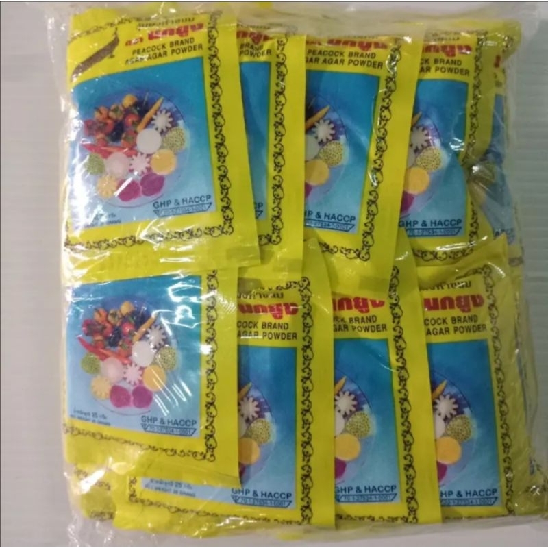 Peacock Brand Agar Powder (20 Sachets) | Shopee Philippines