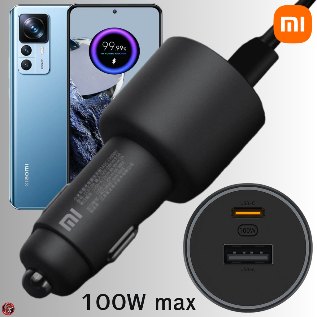 Xiaomi Car Charger 100W Max Turbo Charging Duo-Port Usb-C + Usb-A Ultra ...