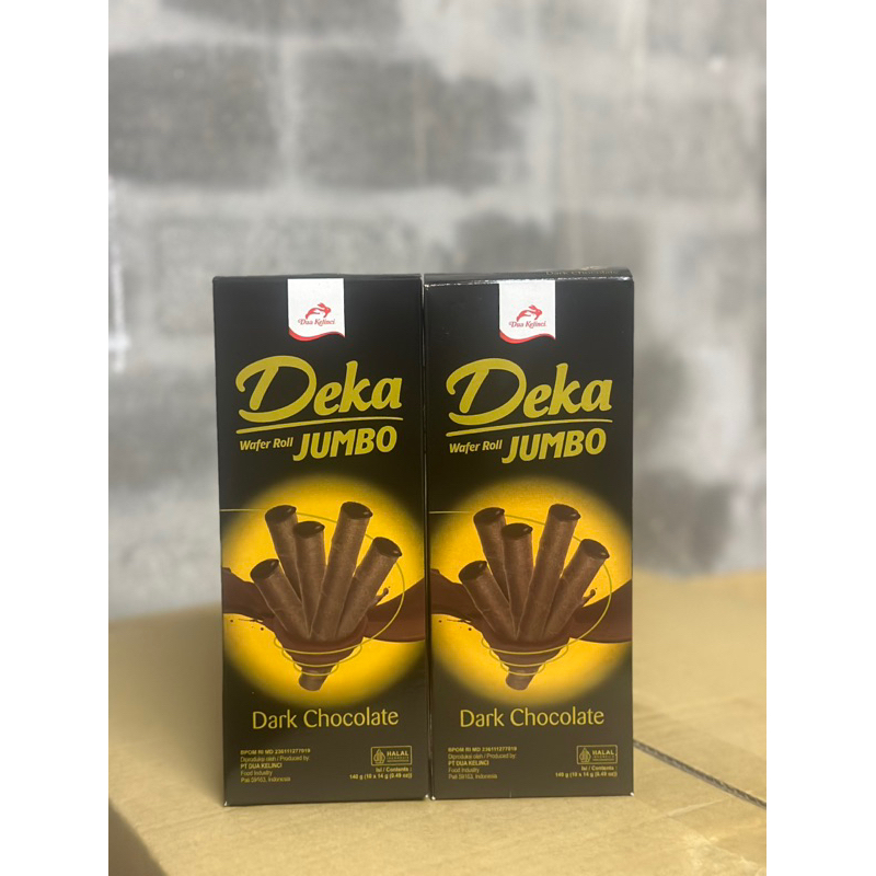 Wafer Stick Filled With Dark Chocolate (Deka Jumbo) 1 Box Contains 10 ...