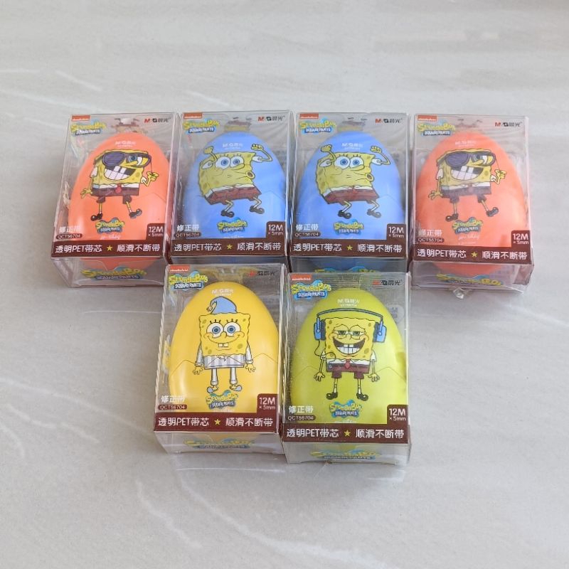 M&G Correction Tape 12m x 5mm SpongeBob Pattern | Shopee Philippines