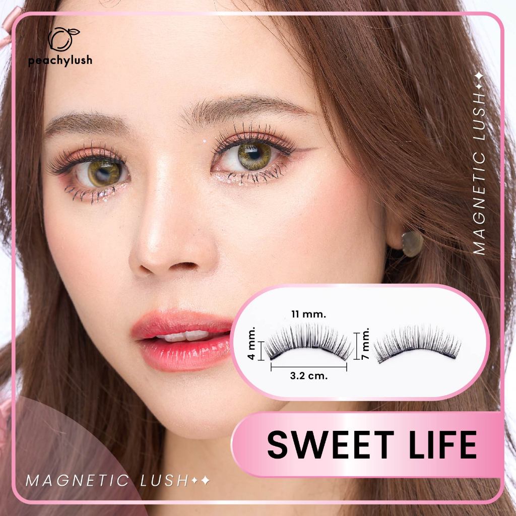PEACHY LUSH Magnetic Eyelashes SWEET LIFE Model (Eyelash Only) | Shopee ...