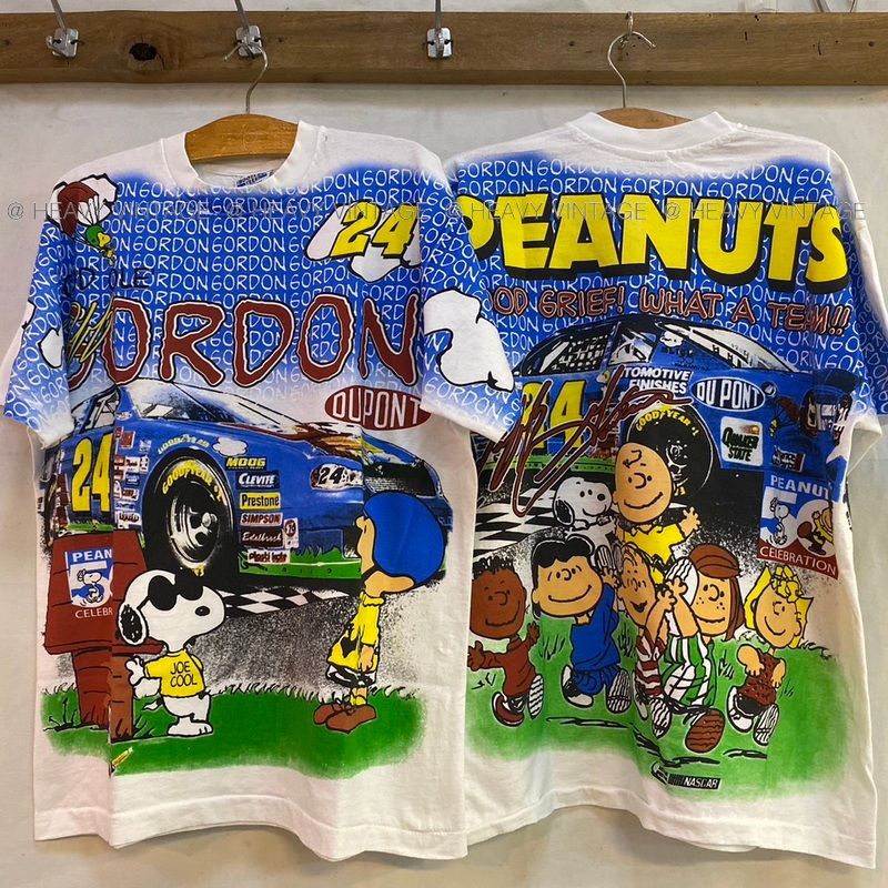 [SNOOPY] PEANUTS NASCAR Original BOOTLEG OVP ALL OVERPRINT Cartoon ...