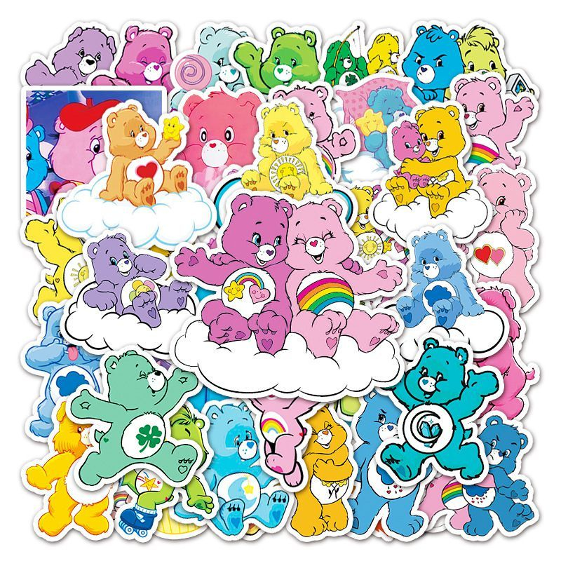 Care Bears Stickers 53Pcs/Set Cartoon DIY Reusable Car Back Skirt Hand ...