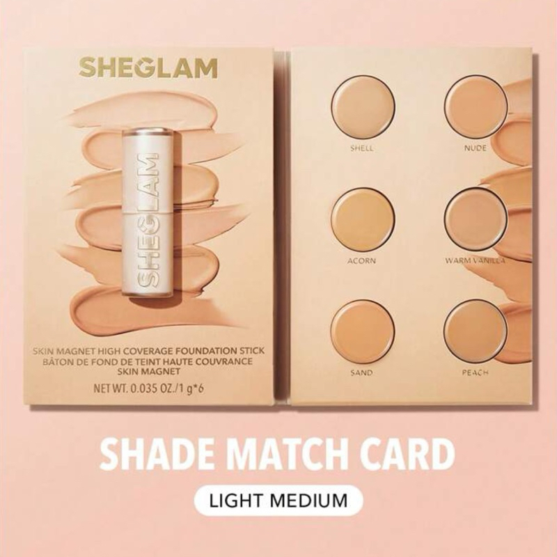PRE-ORDER 7 Days SHEGLAM FOUNDATION STICK (TESTER) New Edition Trial ...